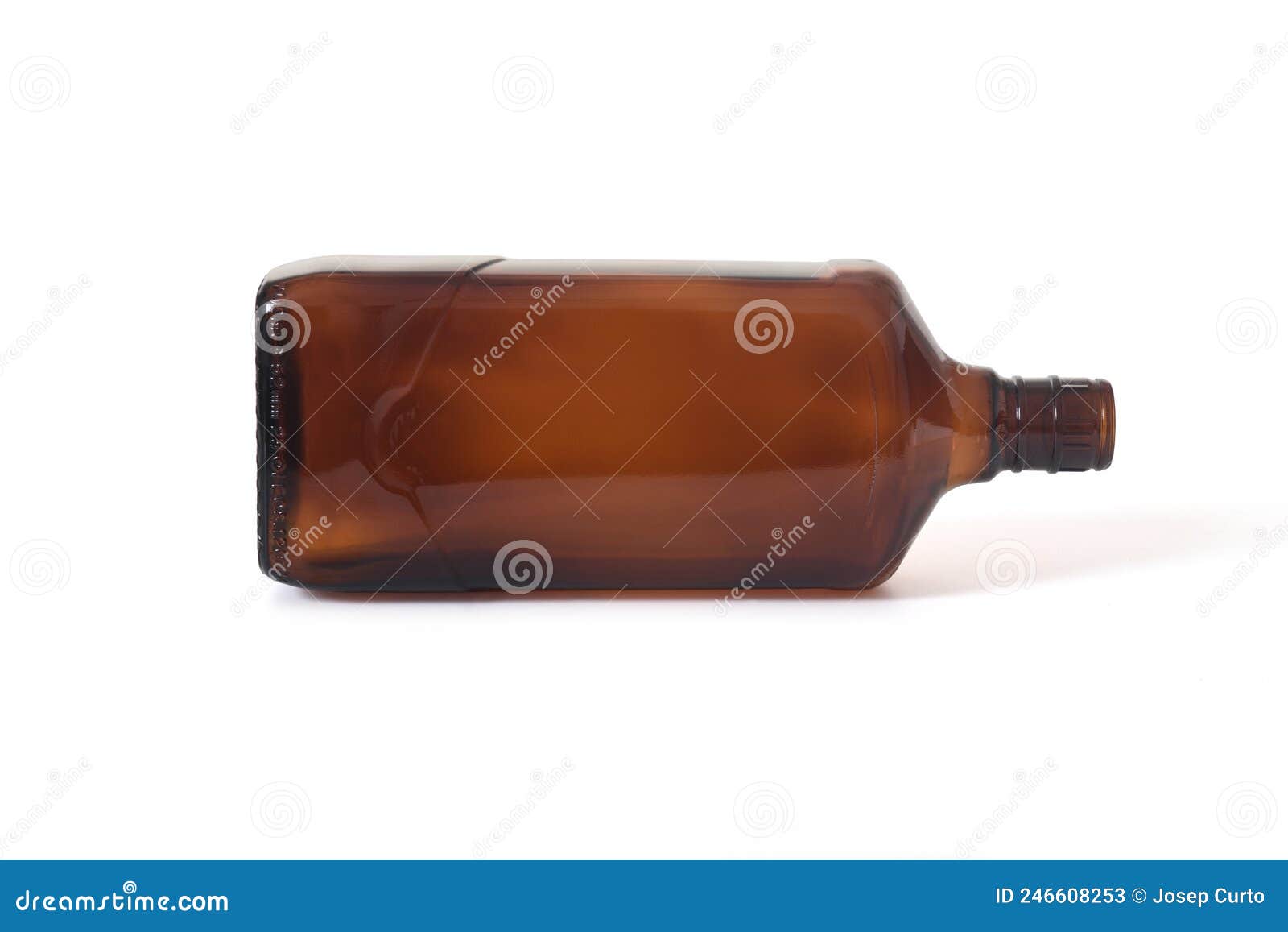 One Bottles on White Background Stock Image - Image of view, reflection ...
