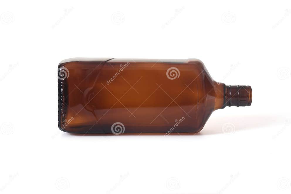 One Bottles on White Background Stock Image - Image of view, reflection ...