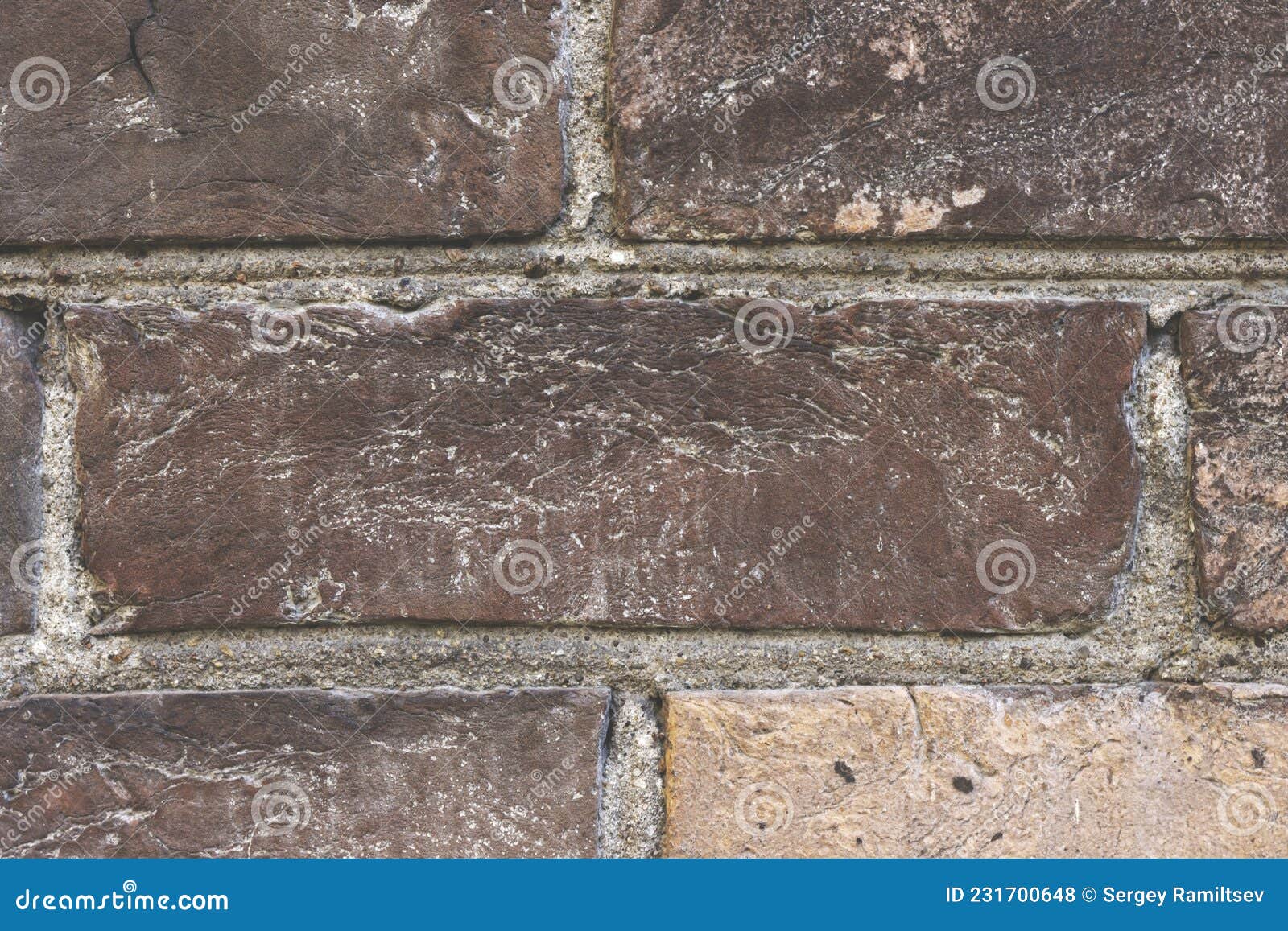 One Brick Close-up in the Brickwork Stock Photo - Image of dirty ...