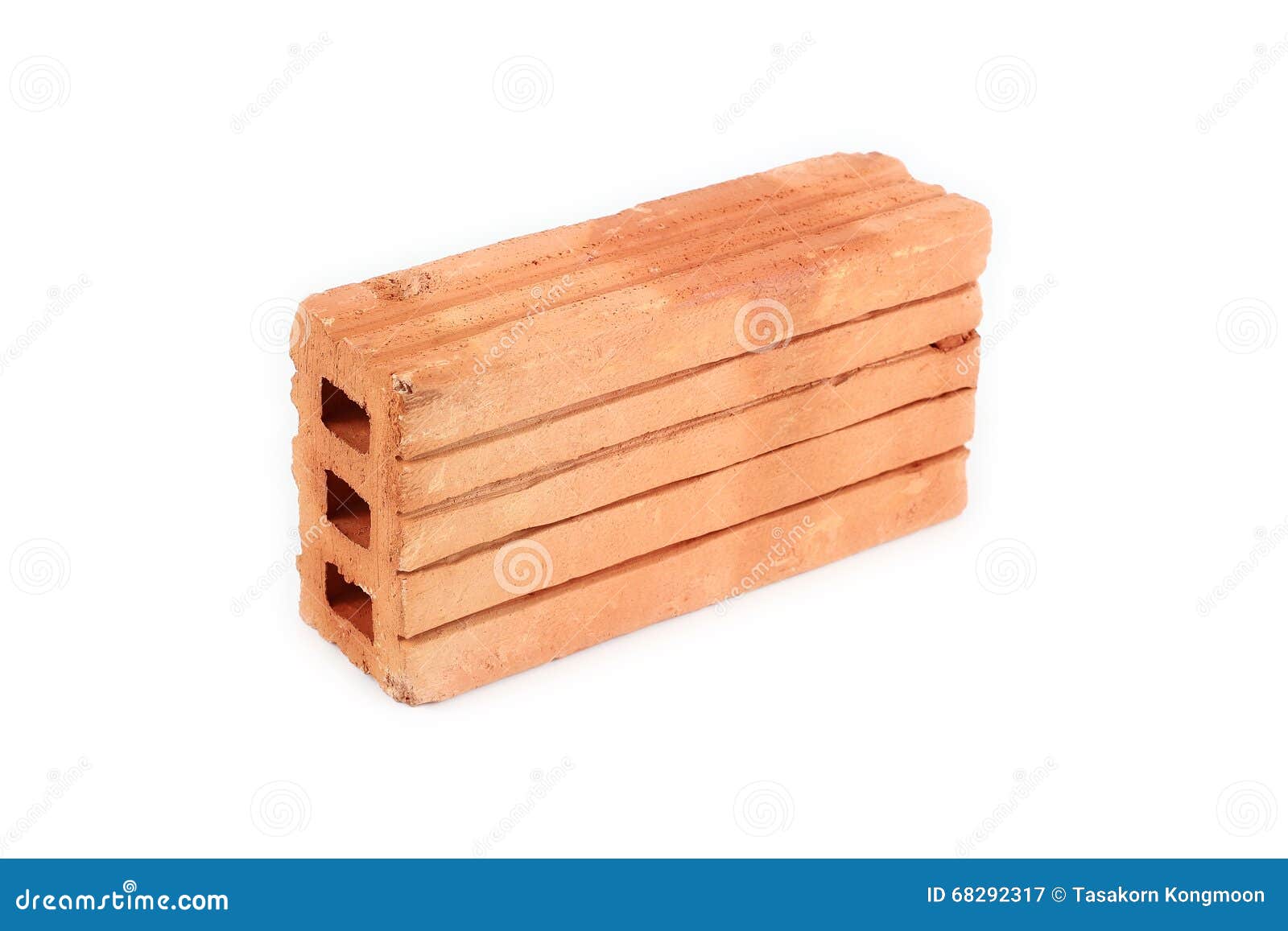 One Brick for Construction Isolated on White Stock Image - Image of ...