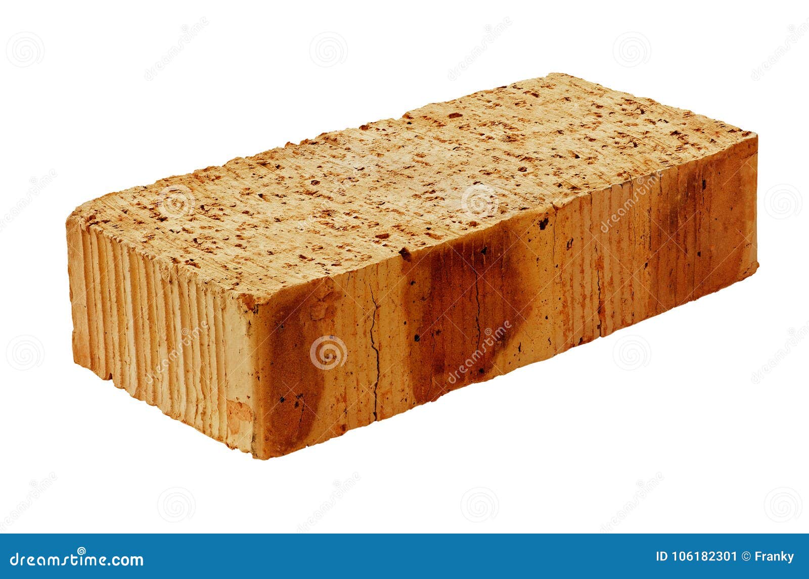 One brick over white stock image. Image of build, single - 106182301