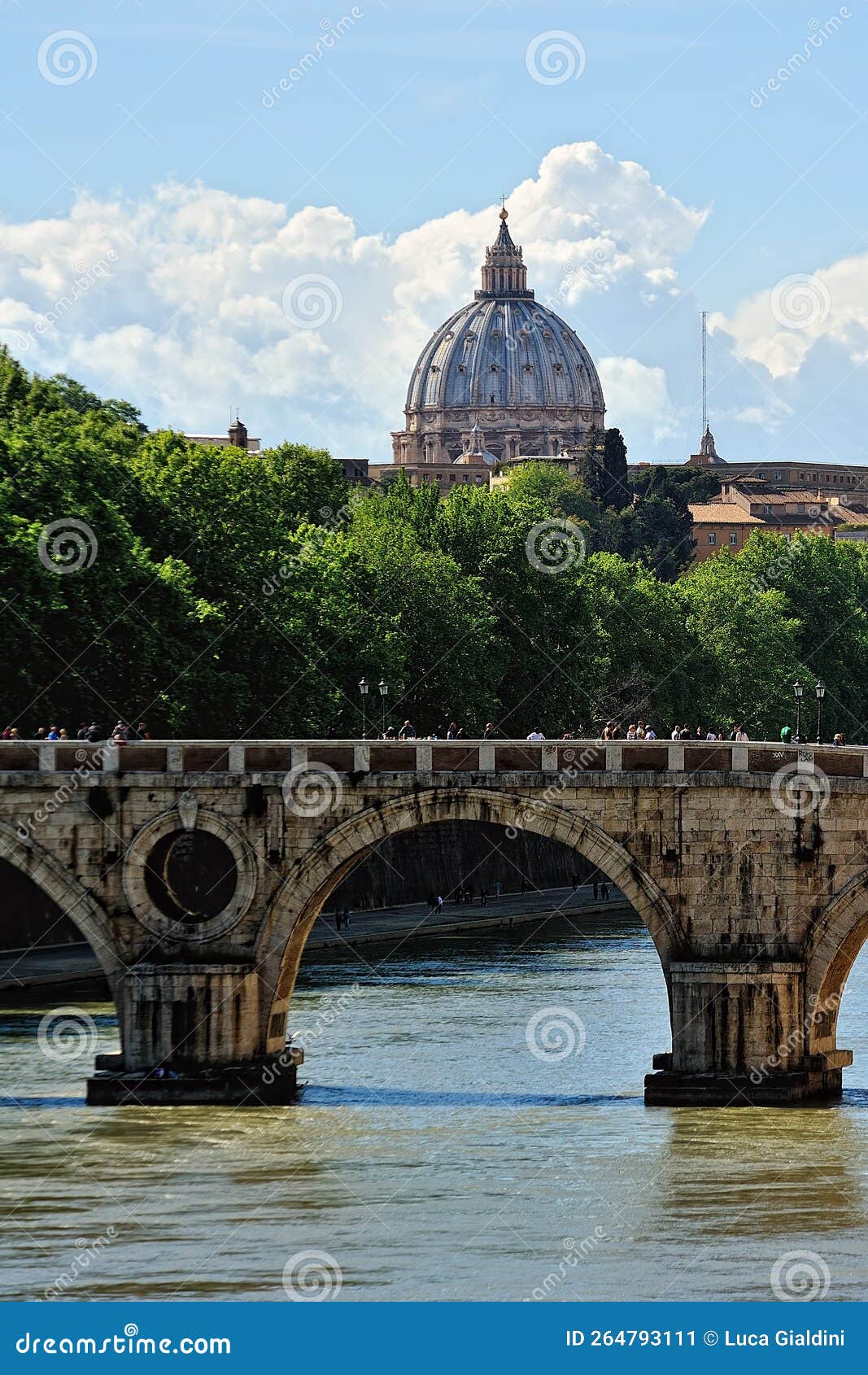One of the bridges of Rome stock image. Image of scenic - 264793111