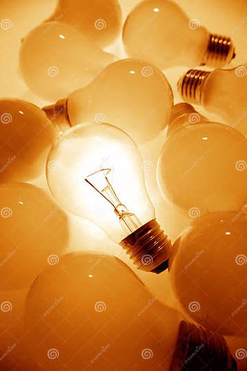 One bright light-bulb stock image. Image of concepts, bright - 4644405