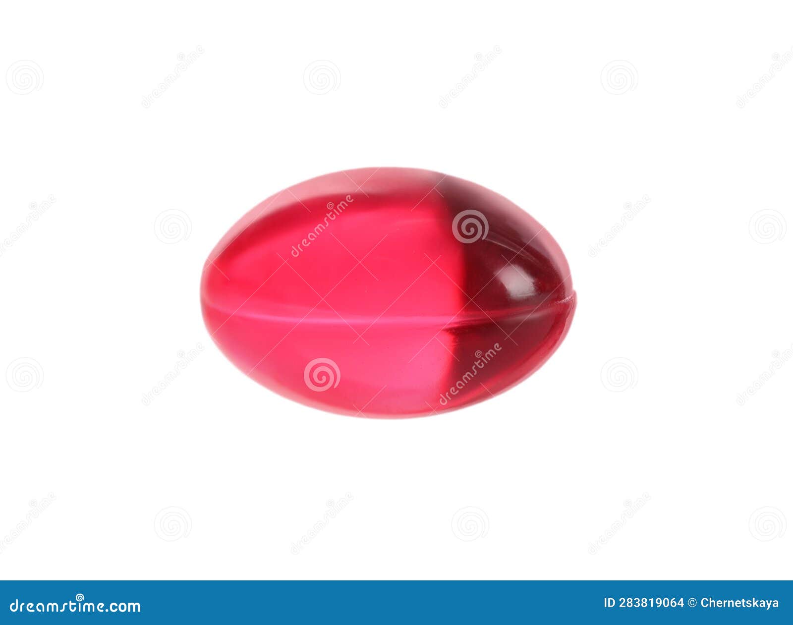One Bright Pink Pill Isolated on White Stock Photo - Image of pill ...
