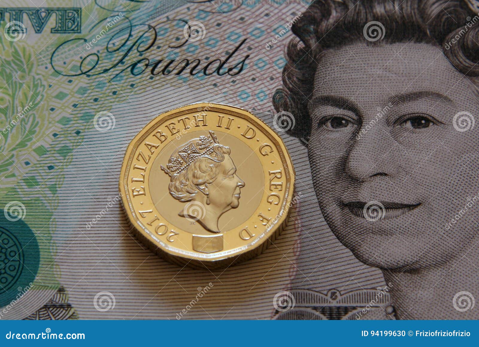 One British Pound, New Type 2017 Editorial Image - Image of coat ...