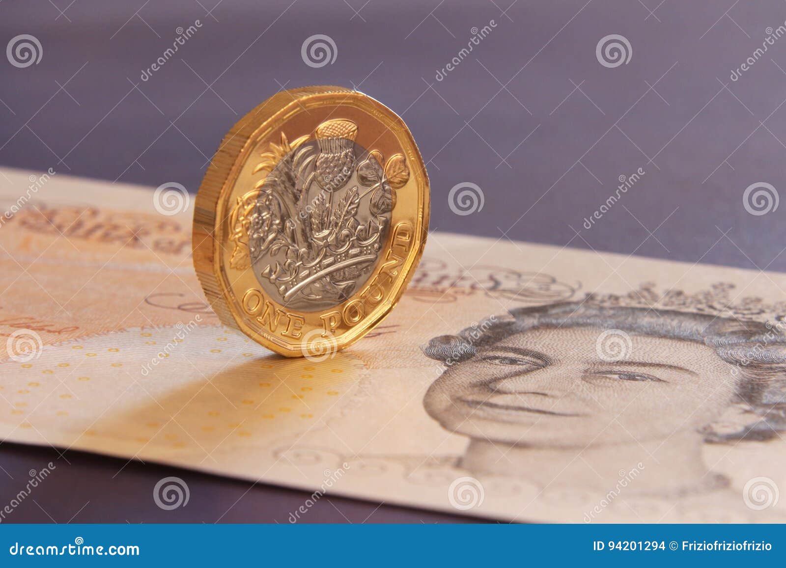 One British Pound, New Type 2017 Editorial Stock Image - Image of ...