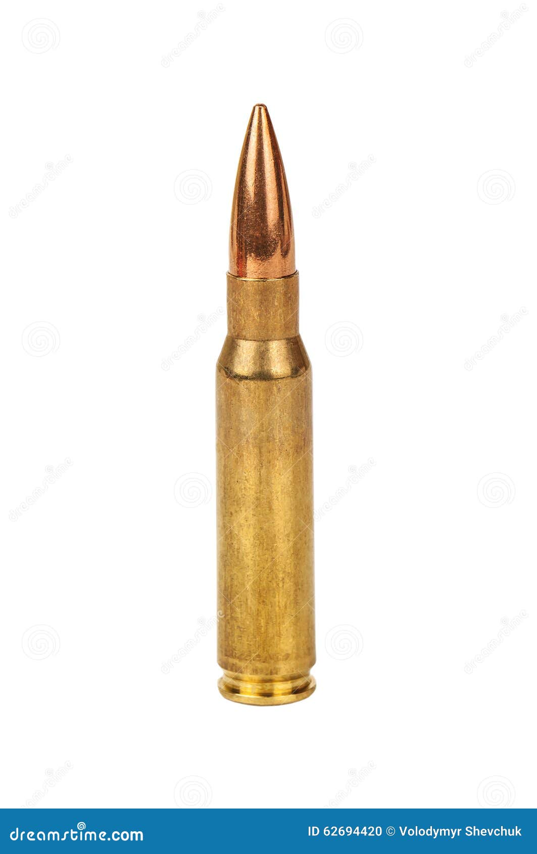 One bronze bullet stock photo. Image of danger, horizontal - 62694420