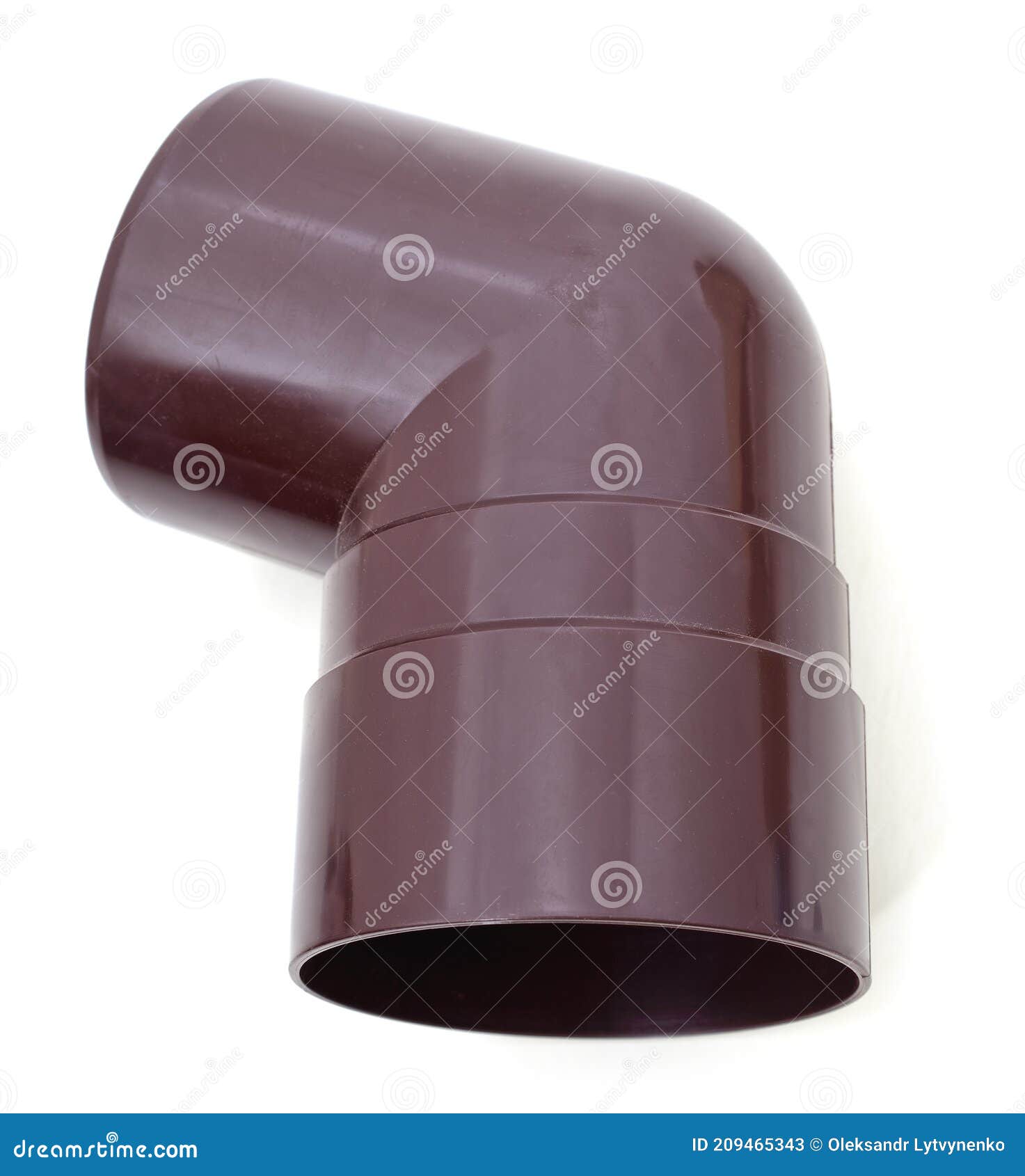 Brown New Gutter Metal System Pipe. Vertical Construction For Draining ...