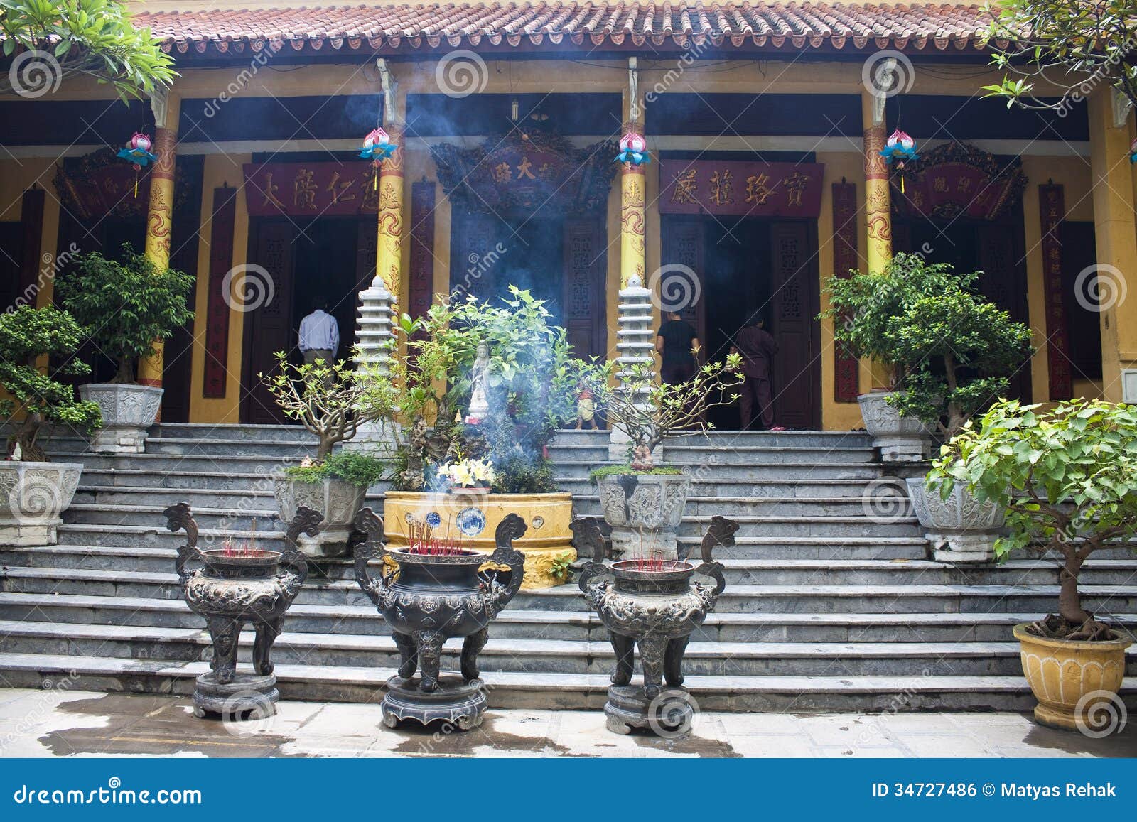 One of Buddhist Temples in Hanoi Stock Photo - Image of architecture ...