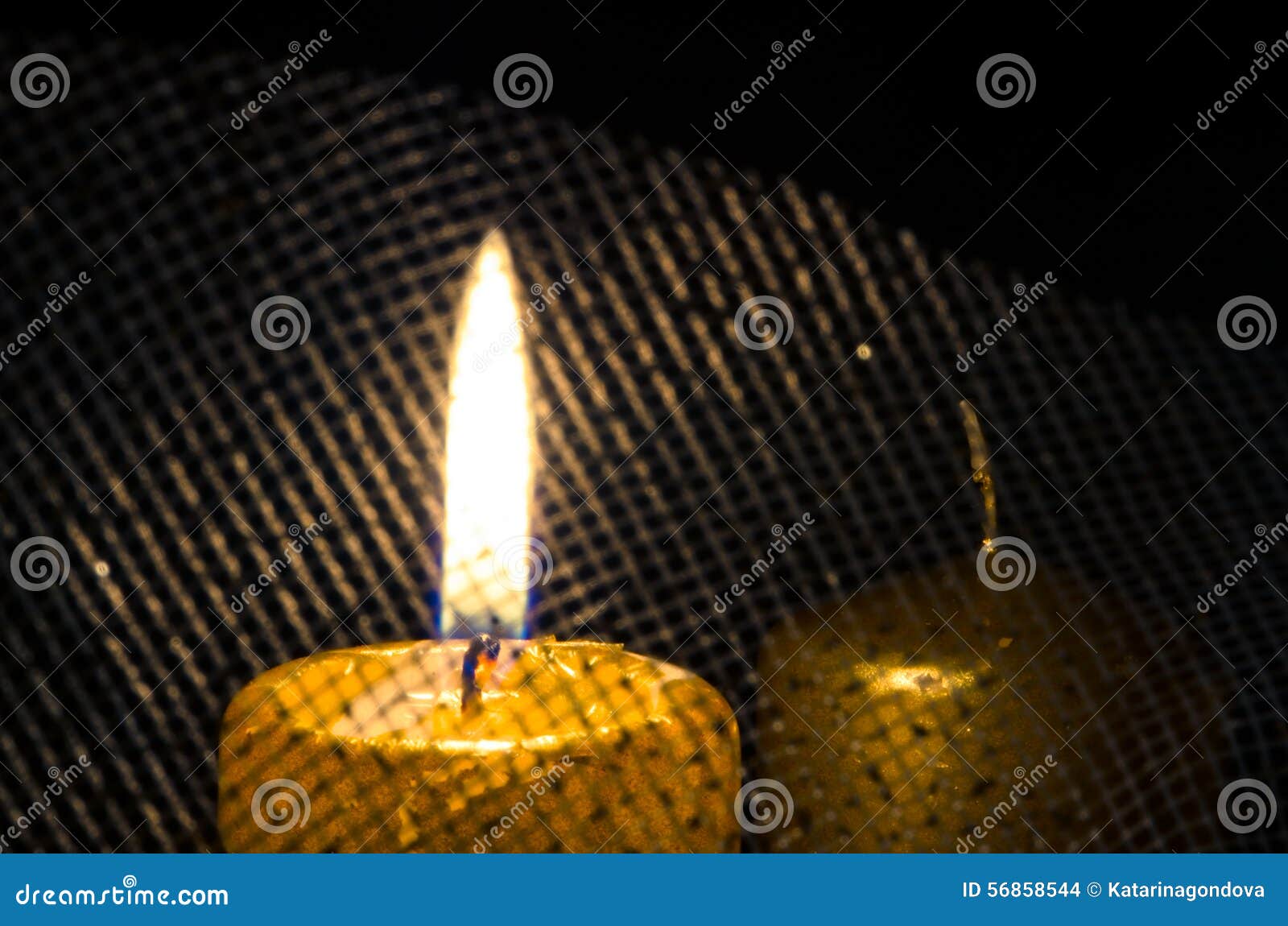 One burning candle stock photo. Image of light, scene - 56858544