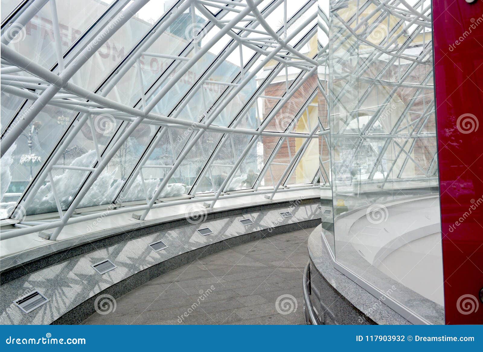Glass entrance dome stock photo. Image of design, intersection - 117903932