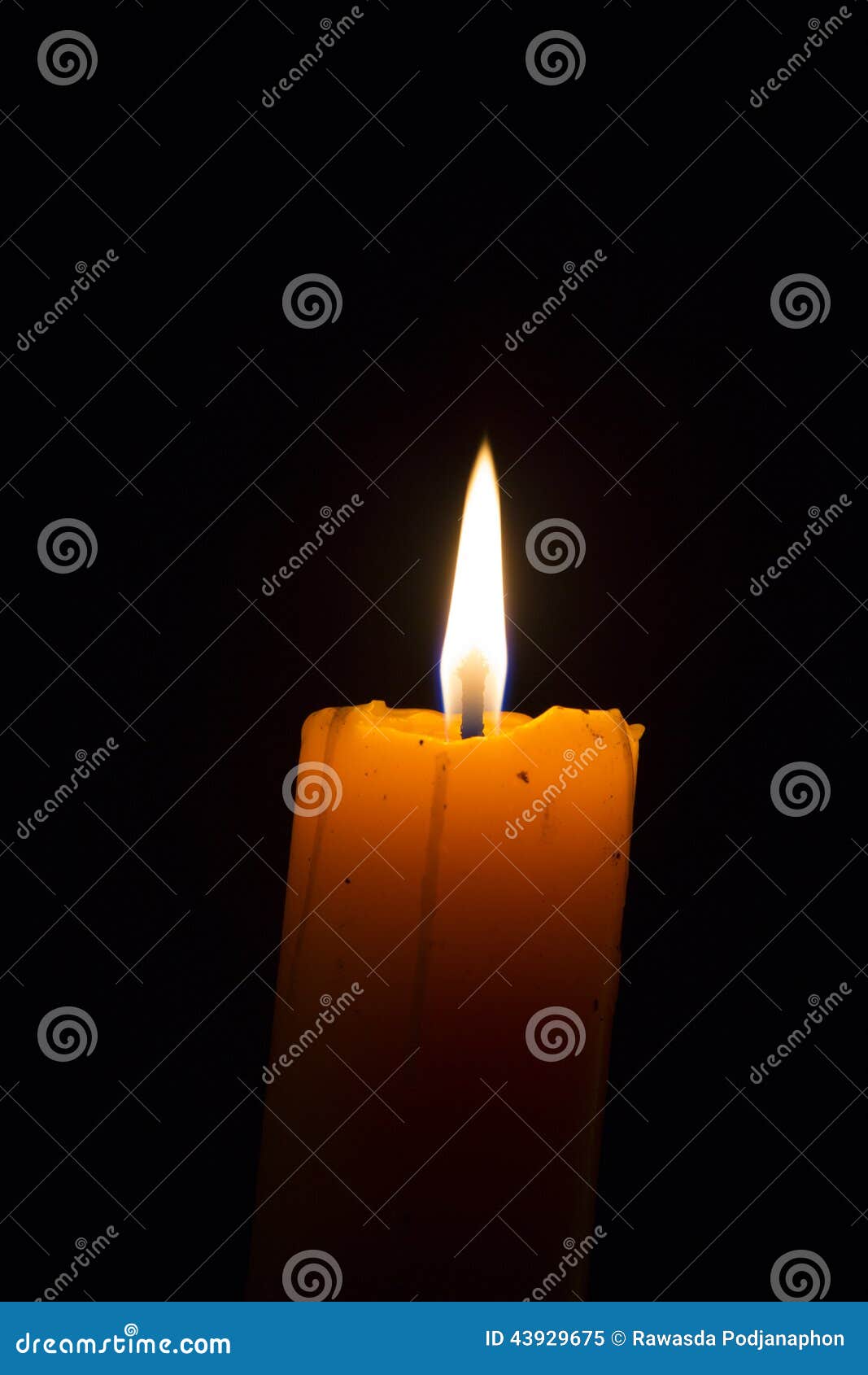 One candle stock image. Image of cathedral, dark, golden - 43929675