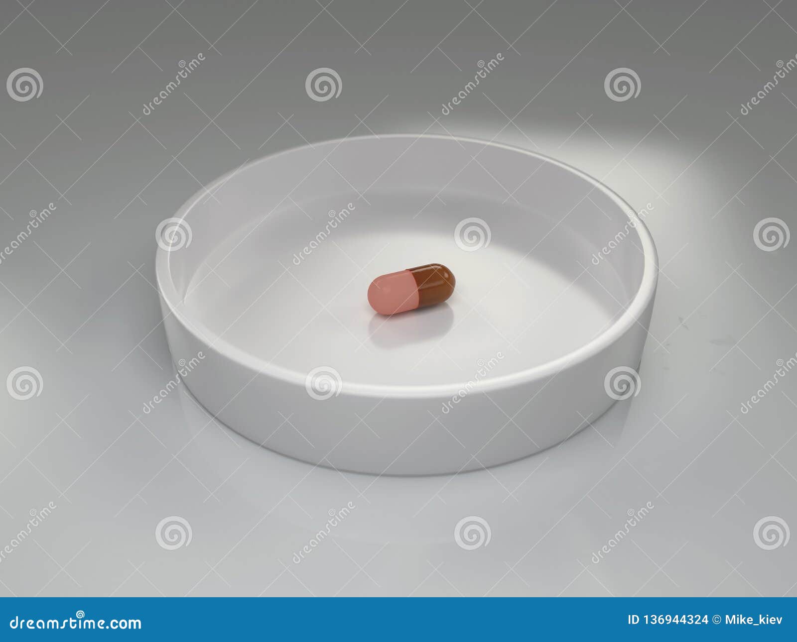 One Capsule in a Laboratory Dish Stock Illustration - Illustration of ...
