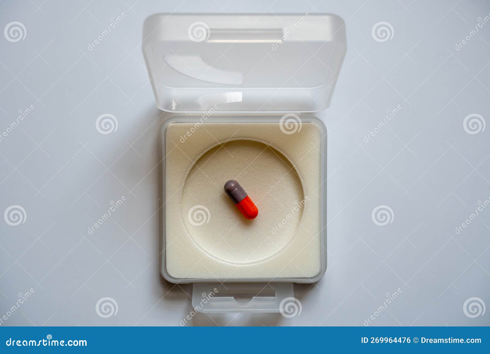 One Capsule is Placed in a Square Box Stock Photo - Image of sign ...