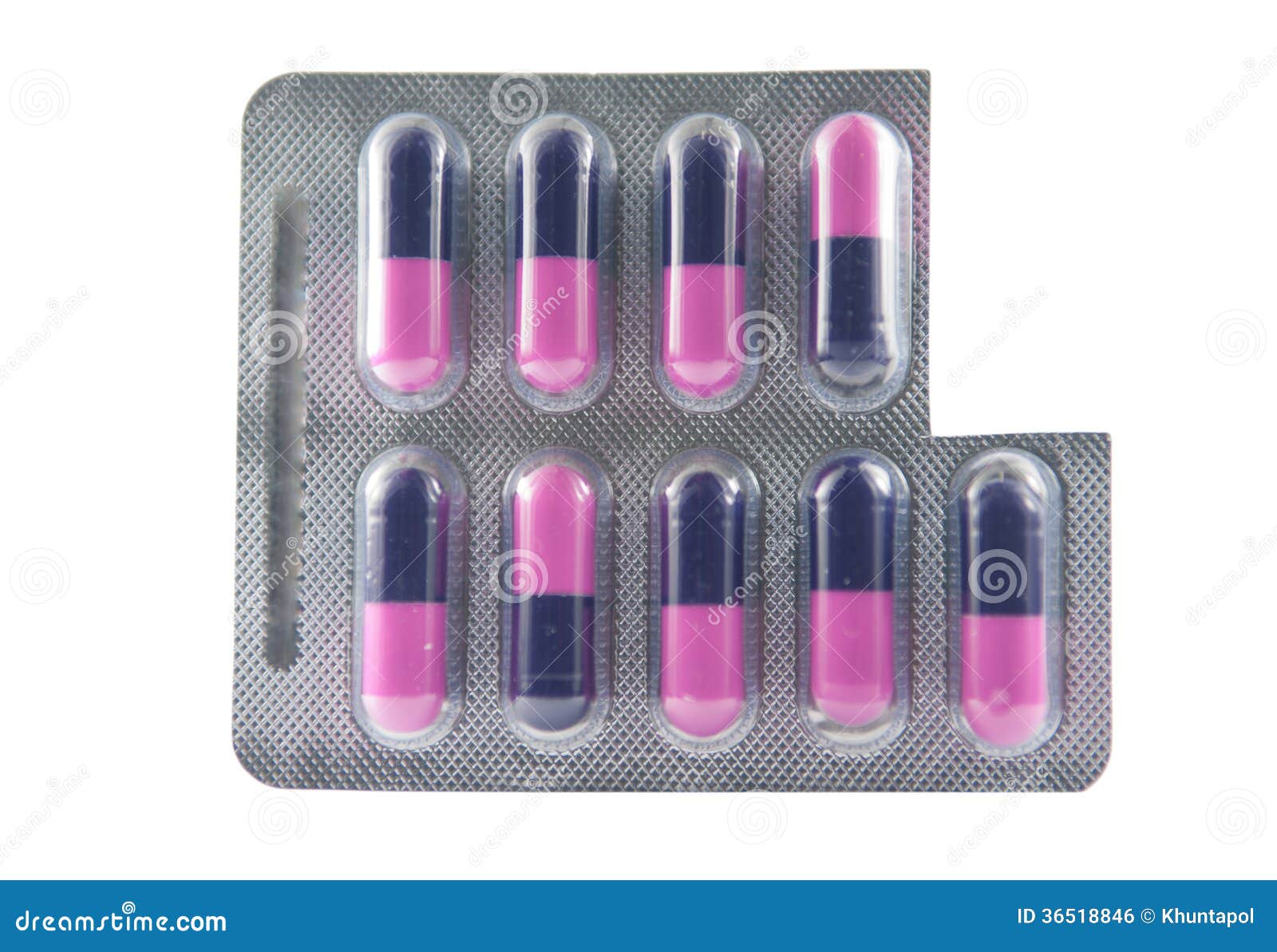 One Capsule Take from Blister Pack Show Unit Dose Stock Photo - Image ...