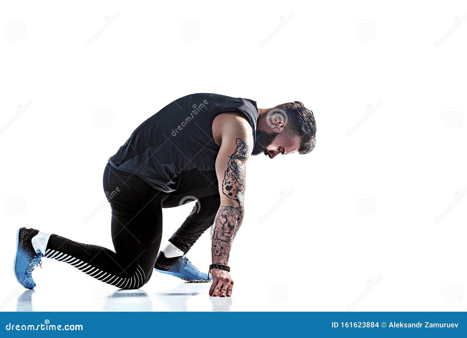 Young Man Sprinter Runner Running Muscle Strain Cramp Silhouette ...