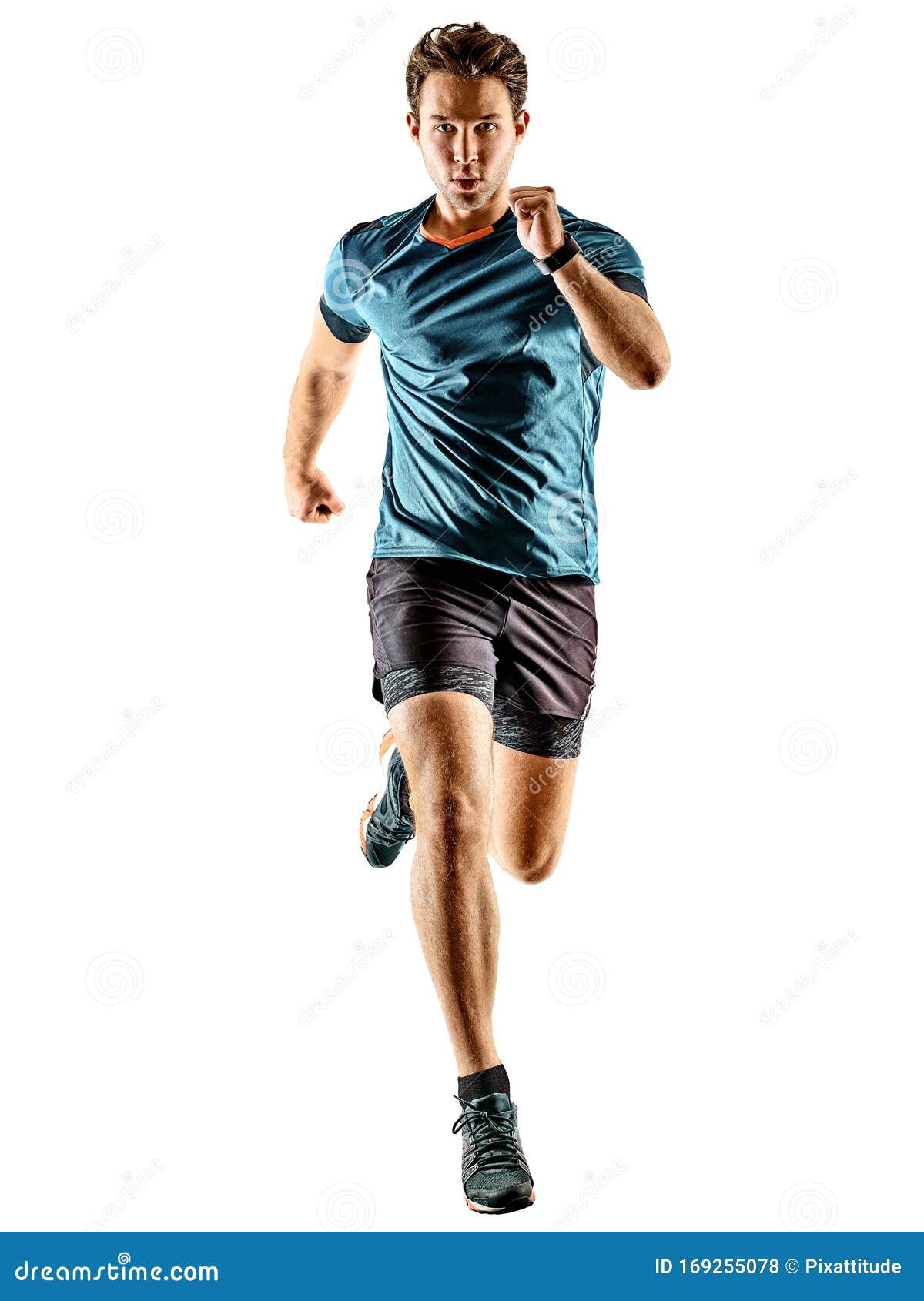 Runner Running Jogger Jogger Young Man Isolated White Background Stock ...