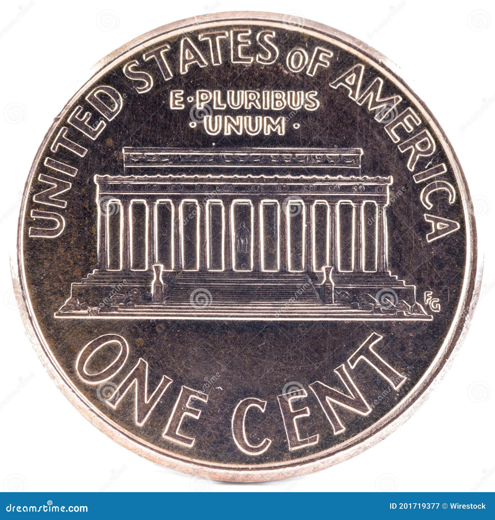 One-cent Coin of the United States Stock Image - Image of historical ...