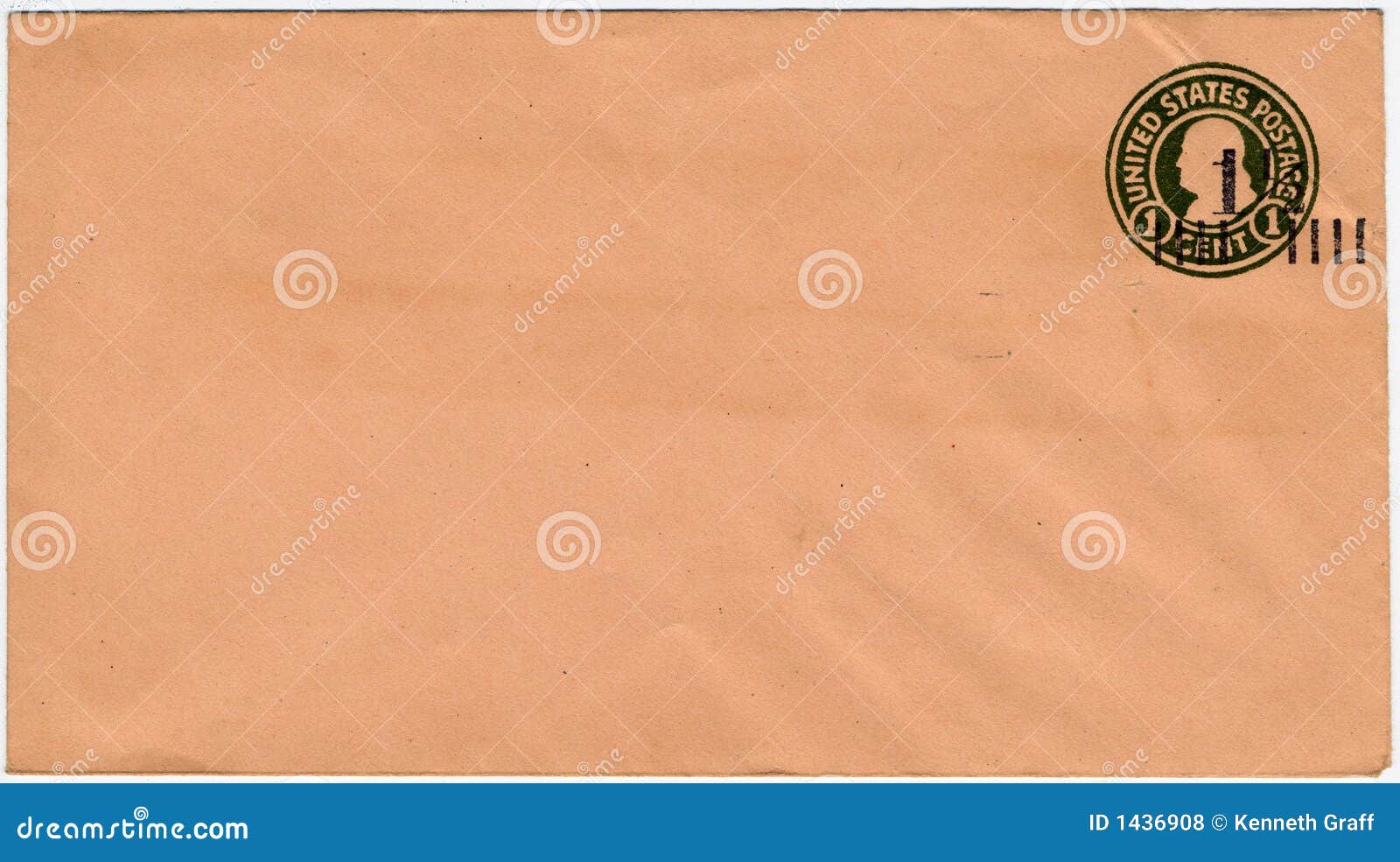 One cent US envelope stock photo. Image of background - 1436908