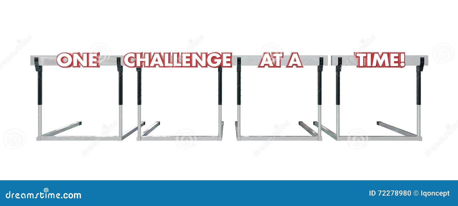 One Challenge at a Time Hurdles Stock Illustration - Illustration of ...