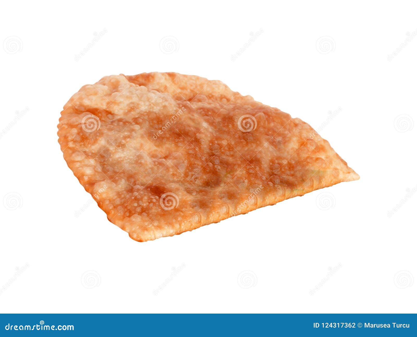 One Cheburek Isolated on White Stock Photo - Image of cheburek, gourmet ...