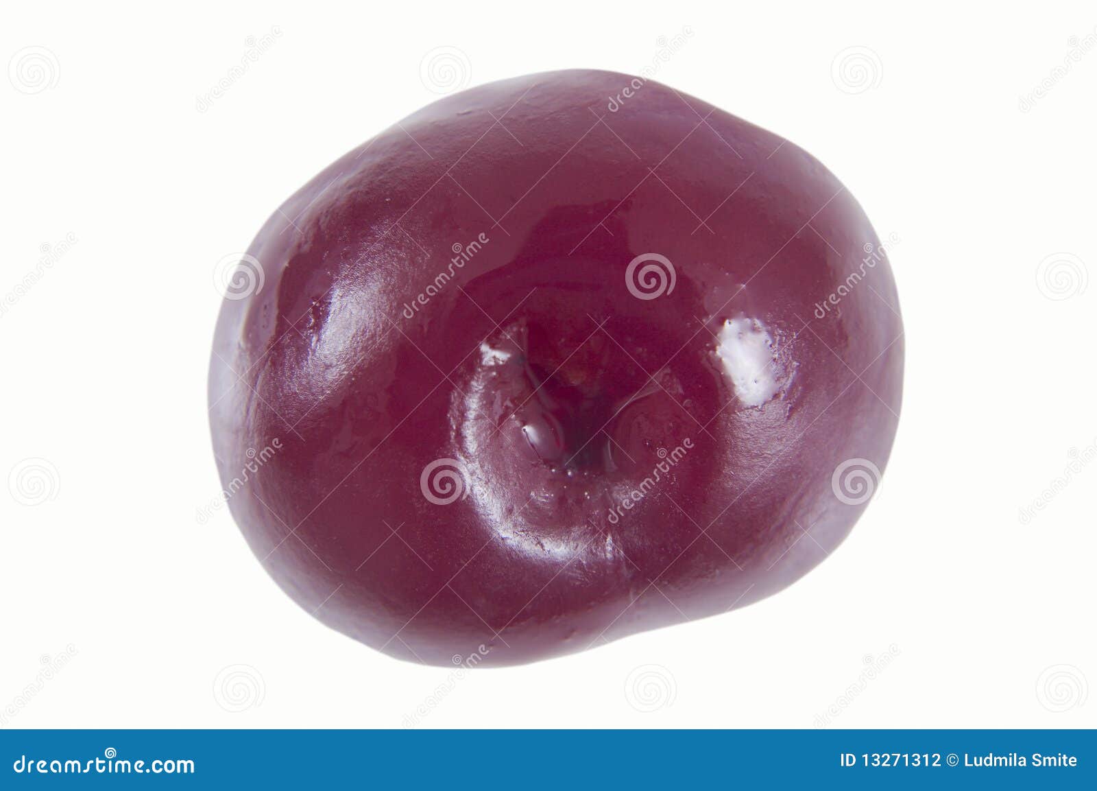 One cherry. stock photo. Image of isolated, cherry, food - 13271312