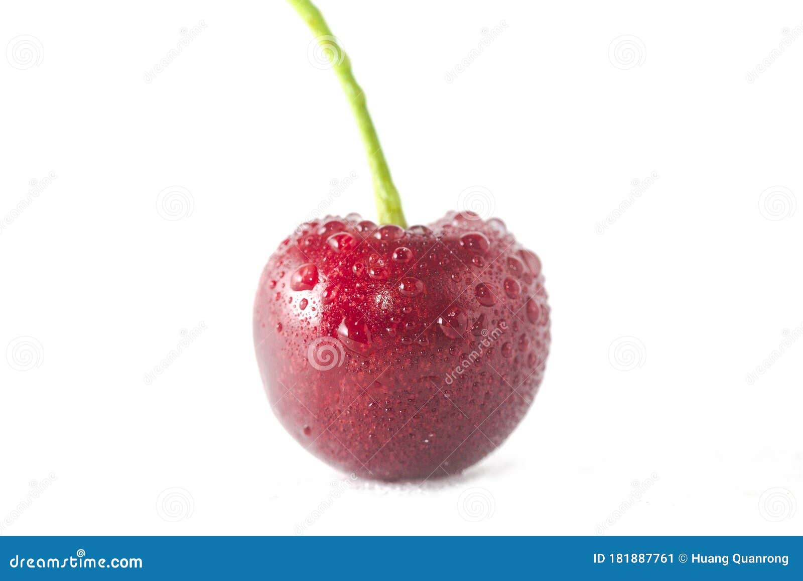One Cherry Isolated on White Background Stock Image - Image of cherry ...
