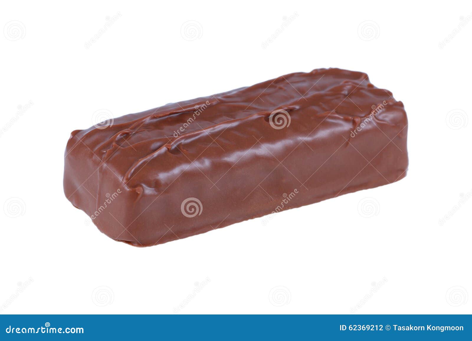 One Chocolate Bar Isolated on White Stock Photo - Image of long, melt ...