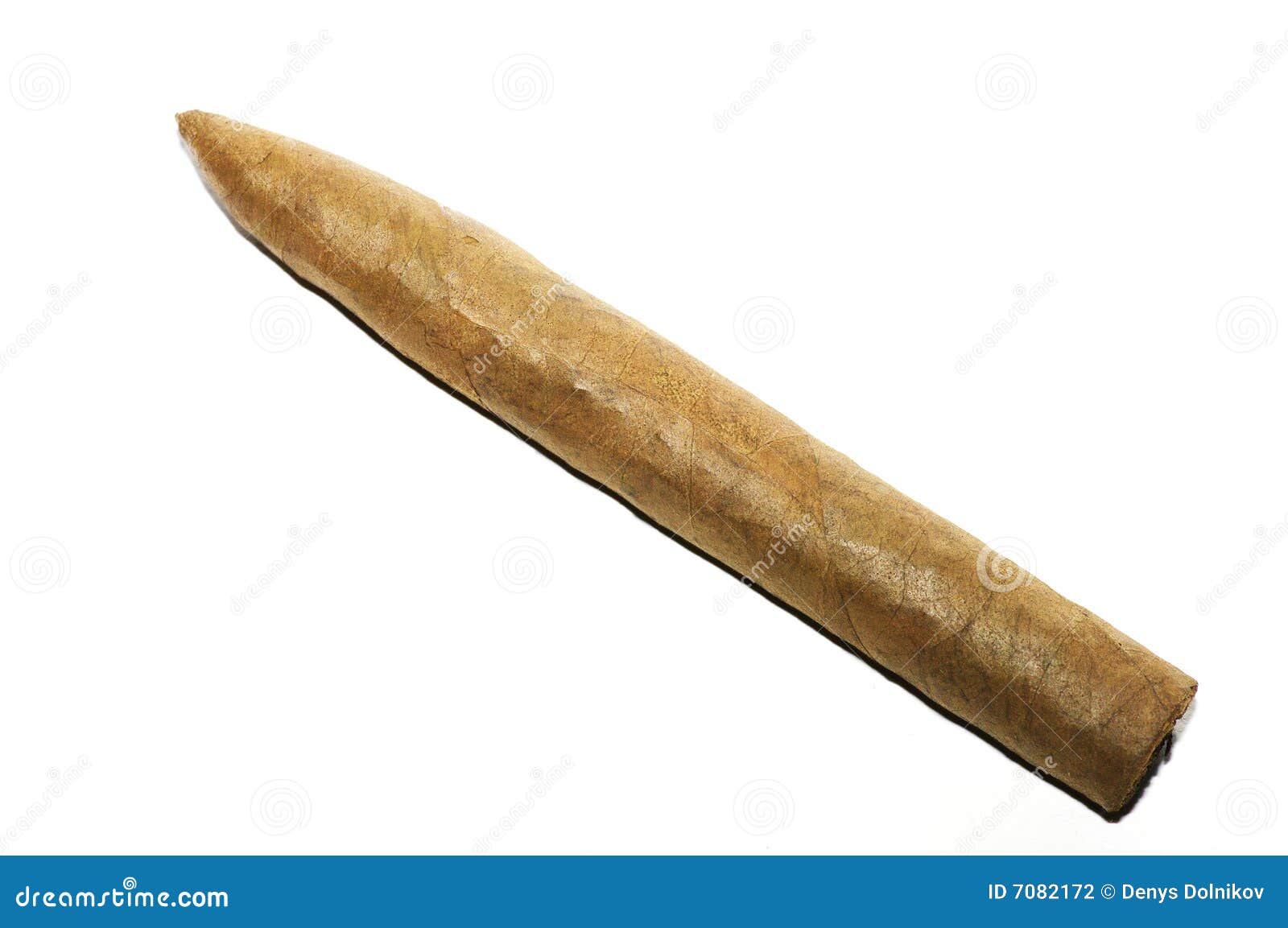 One Cigar Over White Background Stock Photo - Image of healthy ...