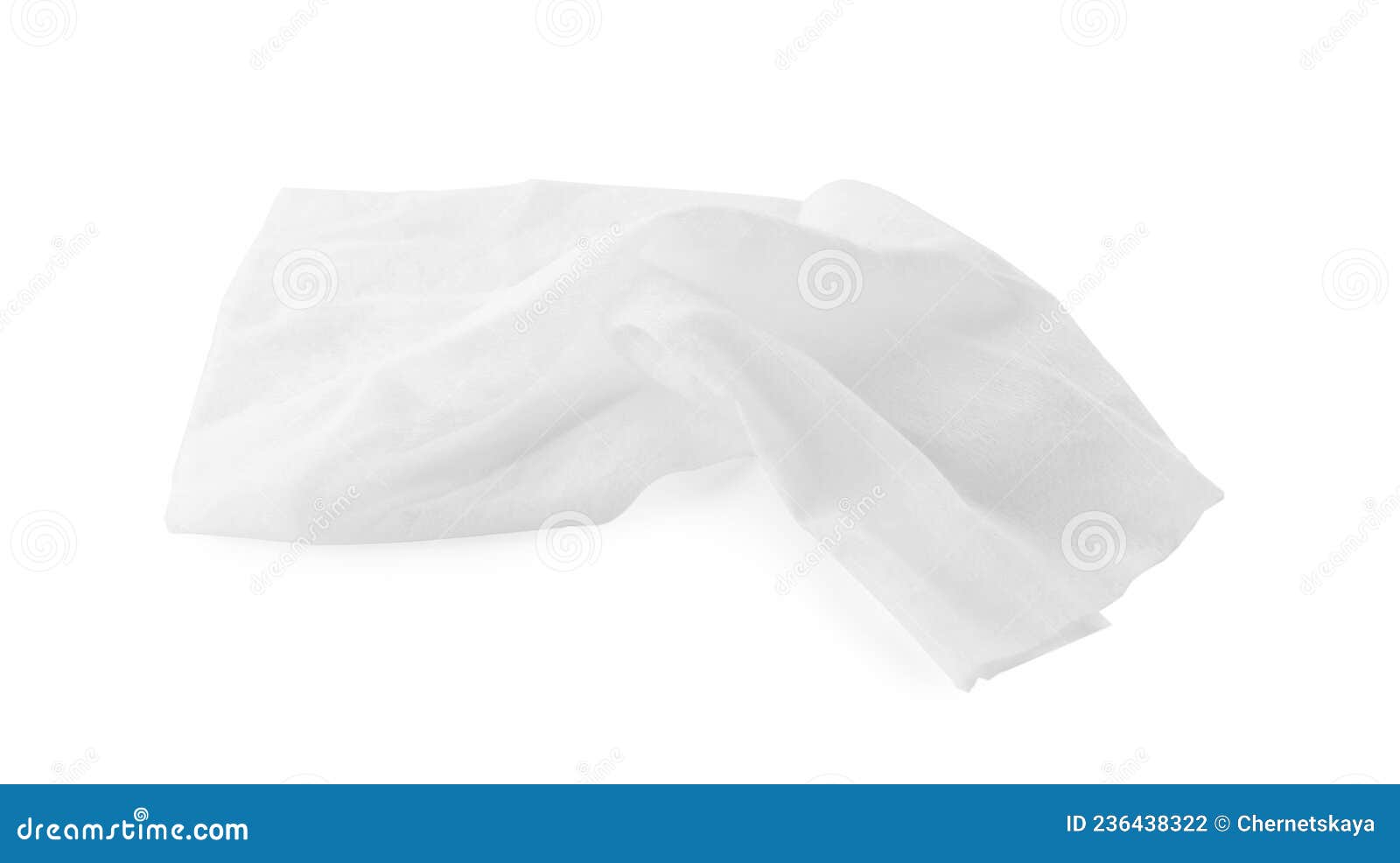 One Clean Wet Wipe Isolated on White Stock Photo - Image of ...