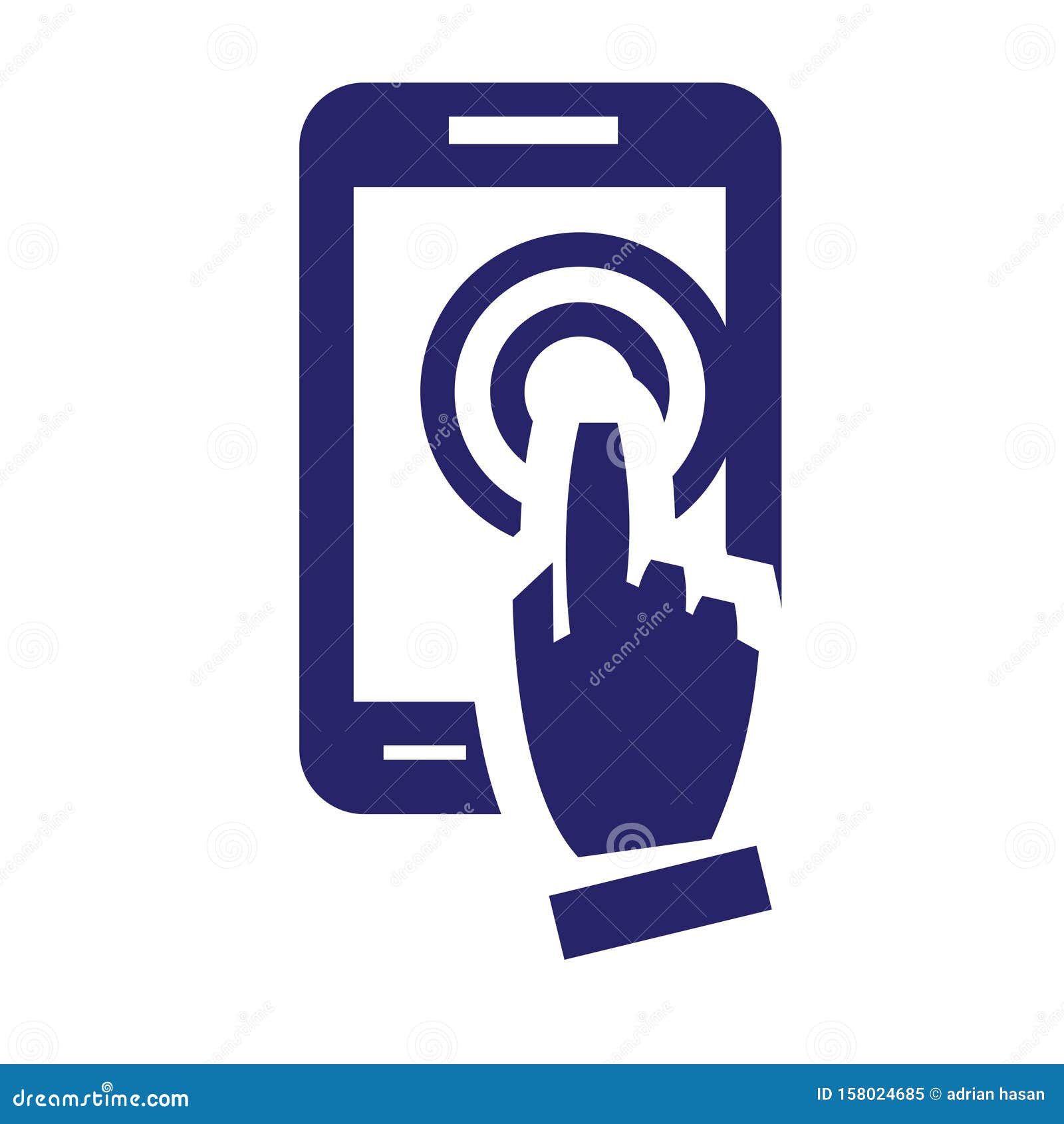 One Click Device Simpel Logo Icon Vector Ilustration Stock Vector ...