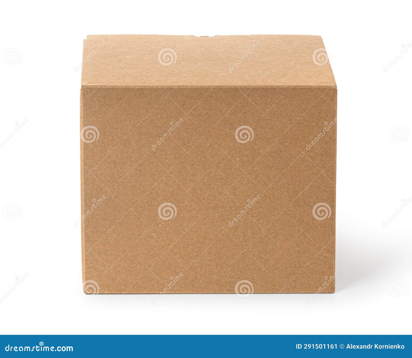 One closed cardboard Box stock image. Image of master - 291501161