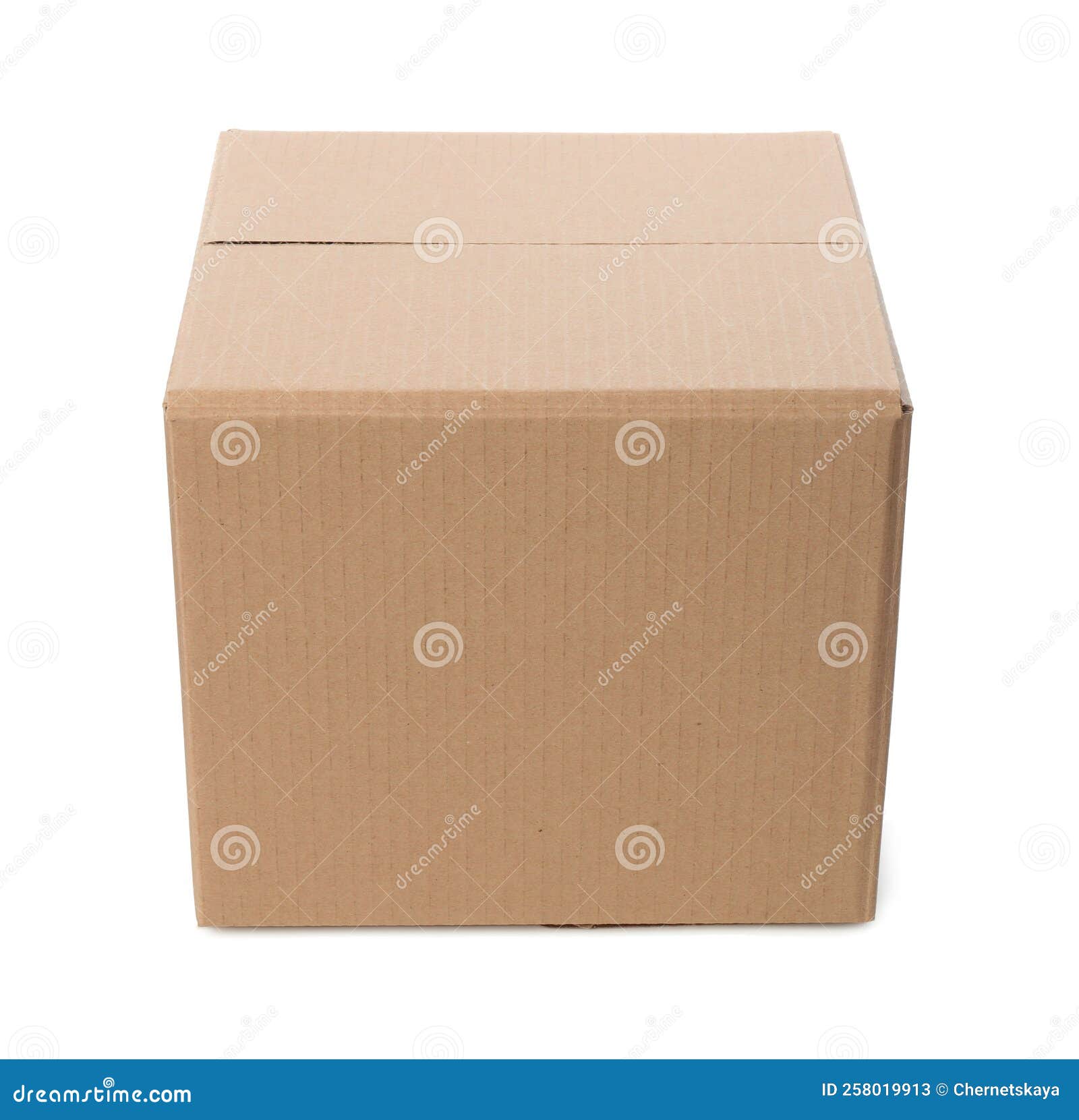 One Closed Cardboard Box on White Background Stock Image - Image of ...