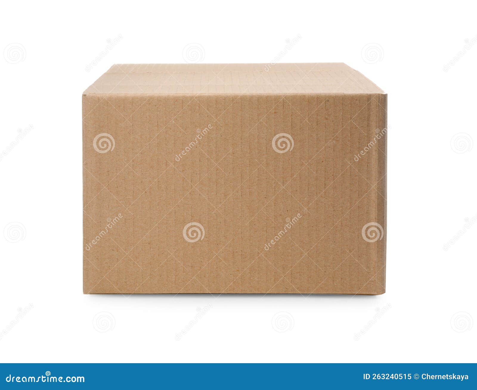 One Closed Cardboard Box on White Background Stock Image - Image of ...