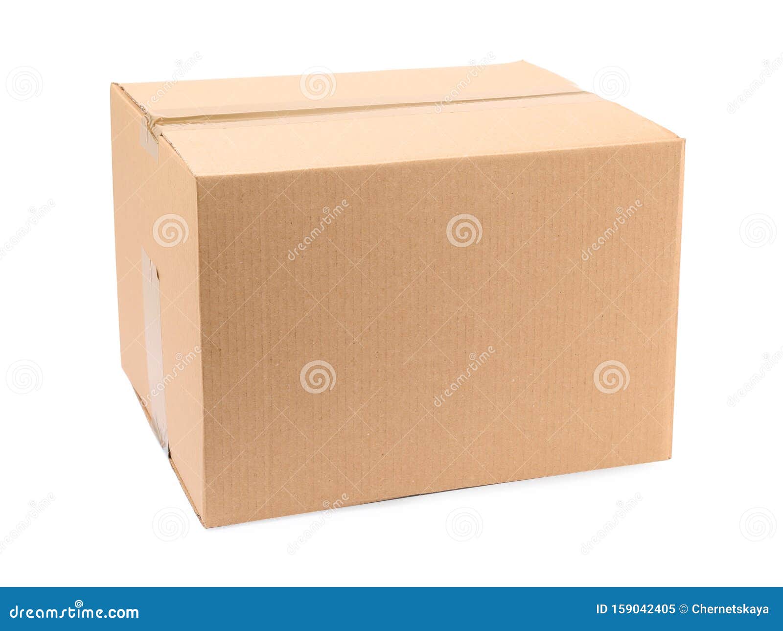 One Closed Cardboard Box on White Stock Image - Image of industry ...