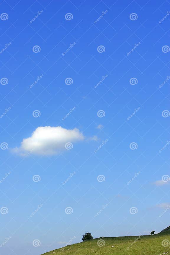 One Cloud stock image. Image of empty, cloud, hills, blue - 257451