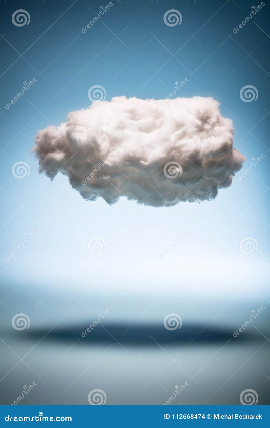 One Cloud on a Blue Background. Stock Photo - Image of alone, cumulus ...