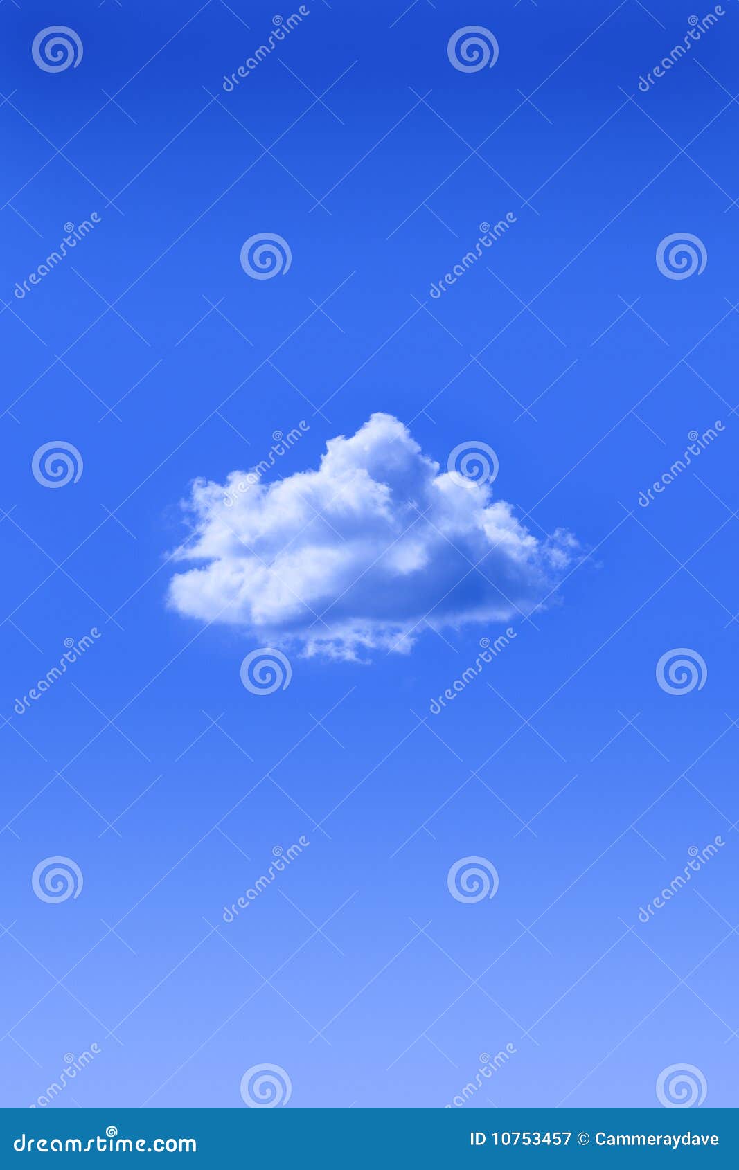 One Cloud Blue Sky stock image. Image of puffy, beautiful - 10753457