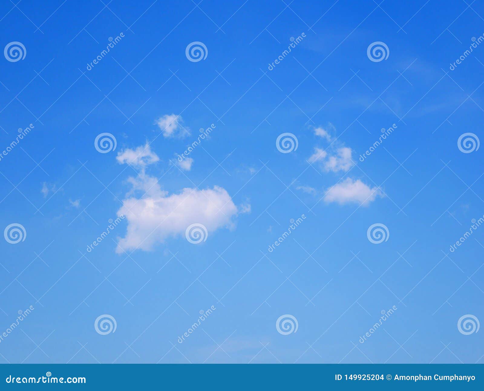 Only One Cloud among the Blue Sky Stock Photo - Image of color, outdoor ...