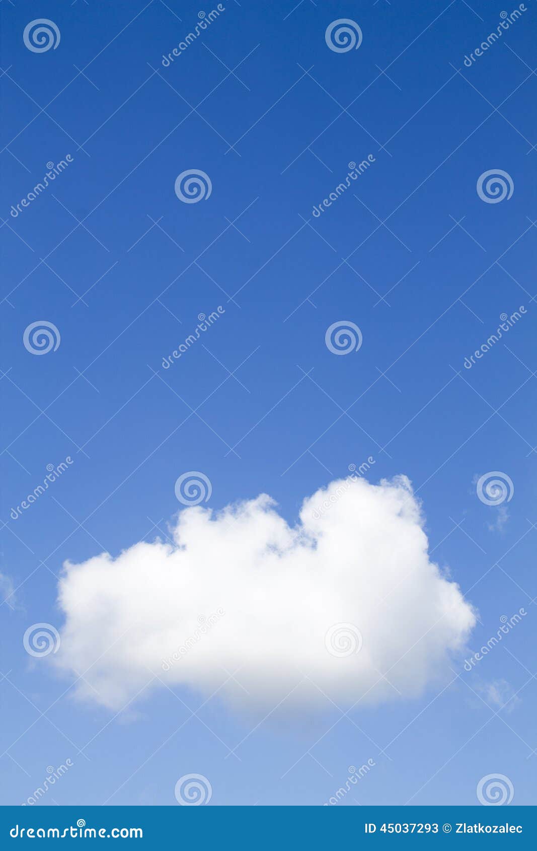 One cloud stock image. Image of cloudscape, fluffy, weather - 45037293