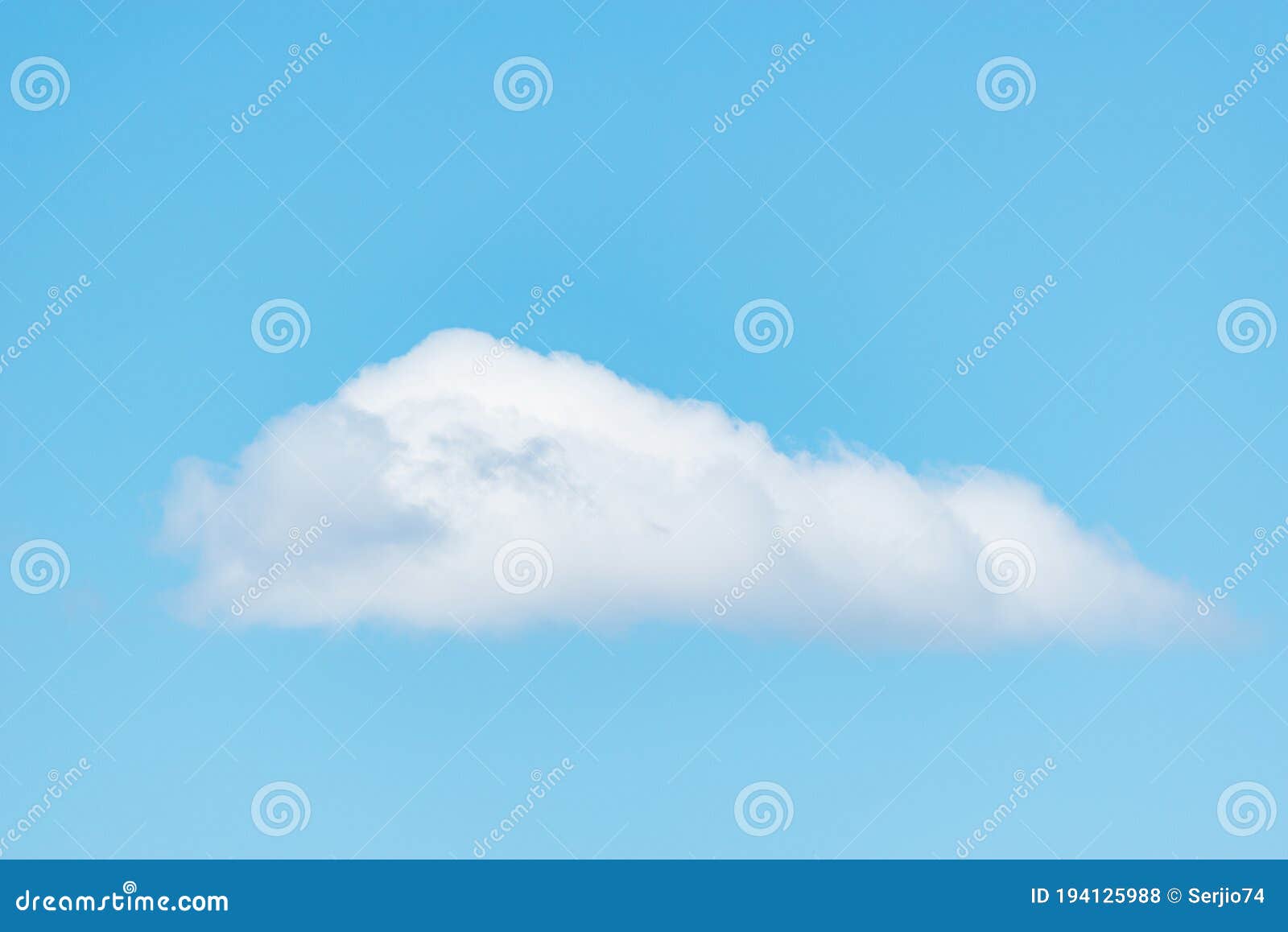 One cloud on the sky. stock photo. Image of heaven, cloudy - 194125988