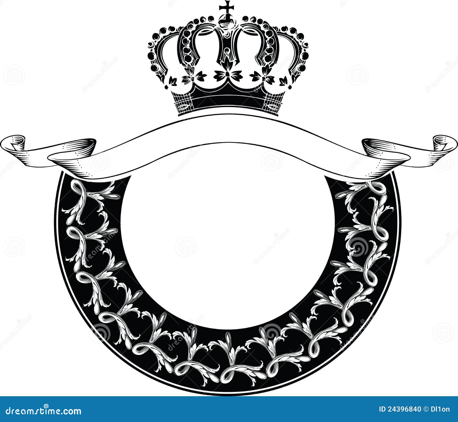 One Color Circle Royal Composition Stock Vector - Illustration of ...