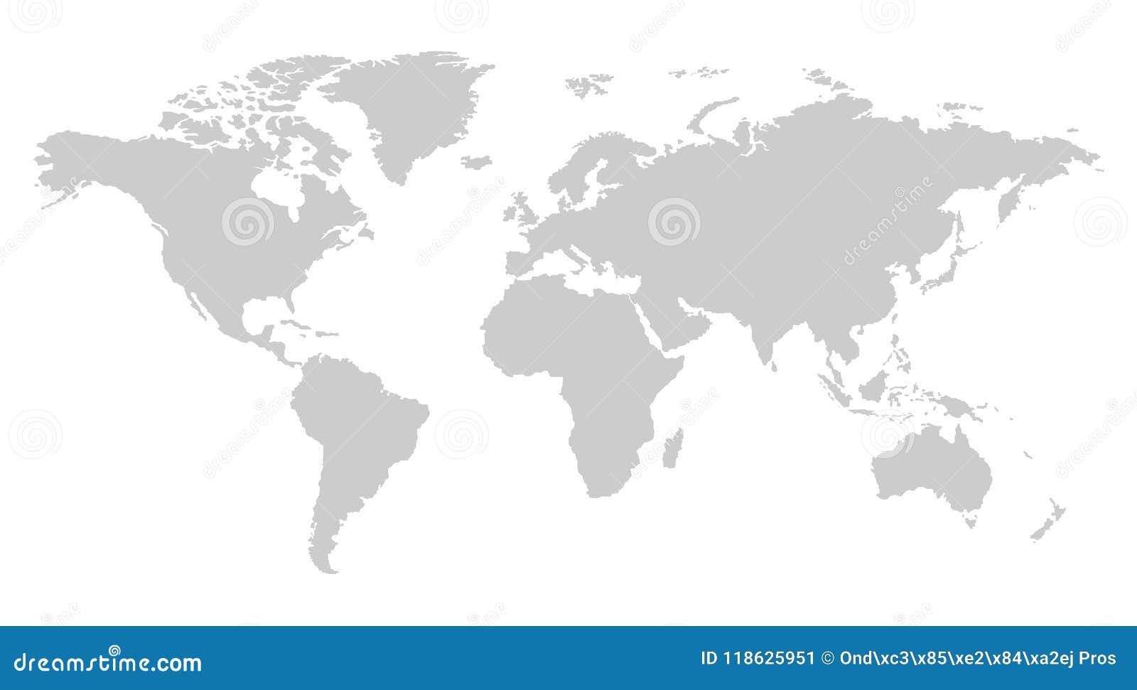 Flat Map World One Color Stock Illustrations – 49 Flat Map World One ...