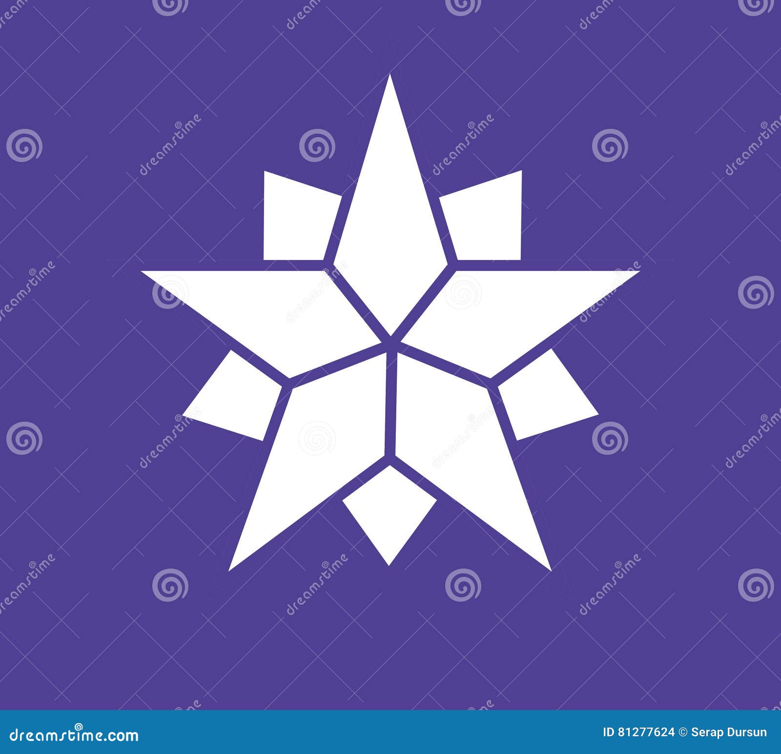 One Color Star Logo stock illustration. Illustration of sample - 81277624