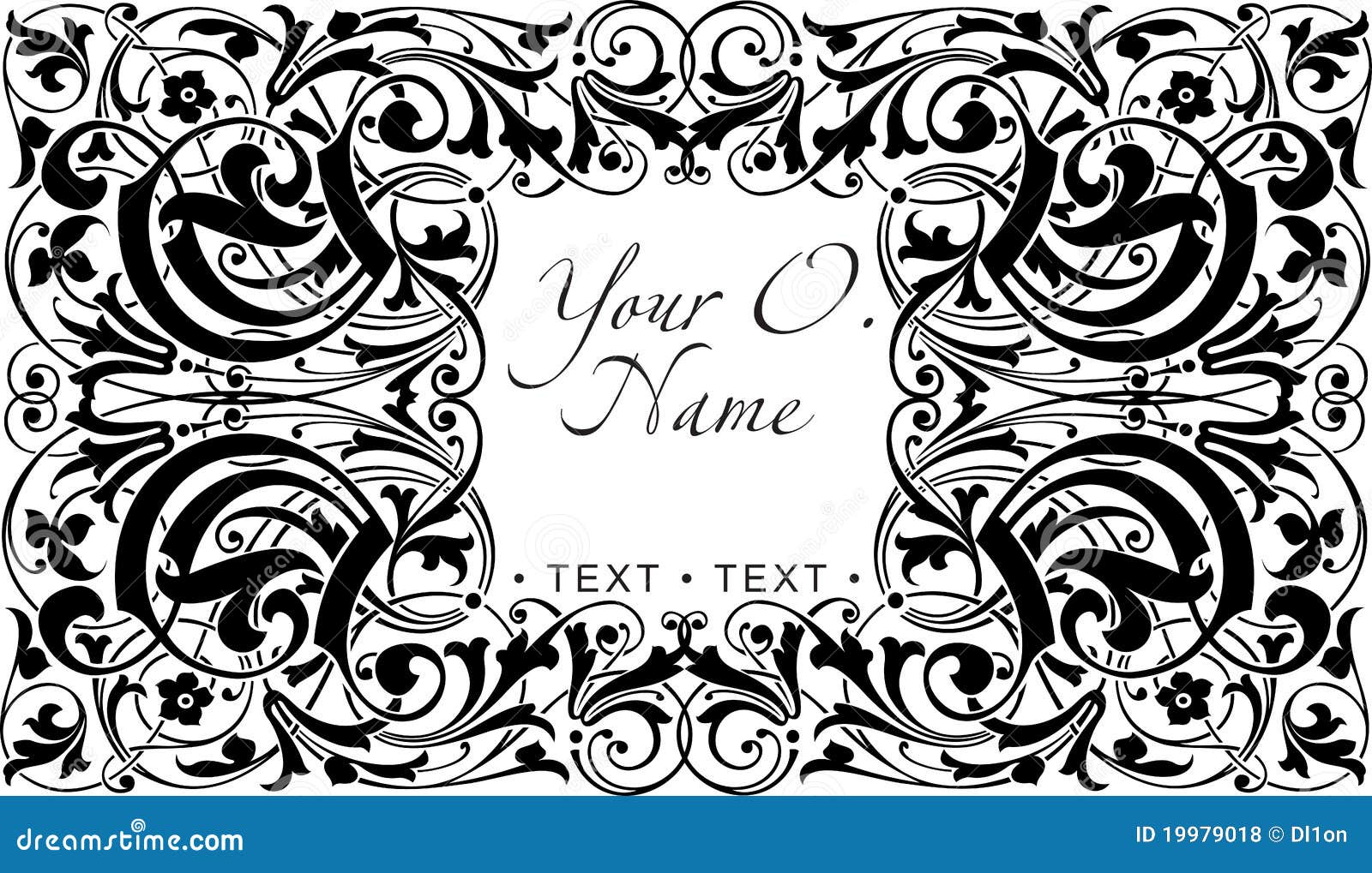 One Color Vector Small Title Fashion Frame Stock Vector - Illustration ...