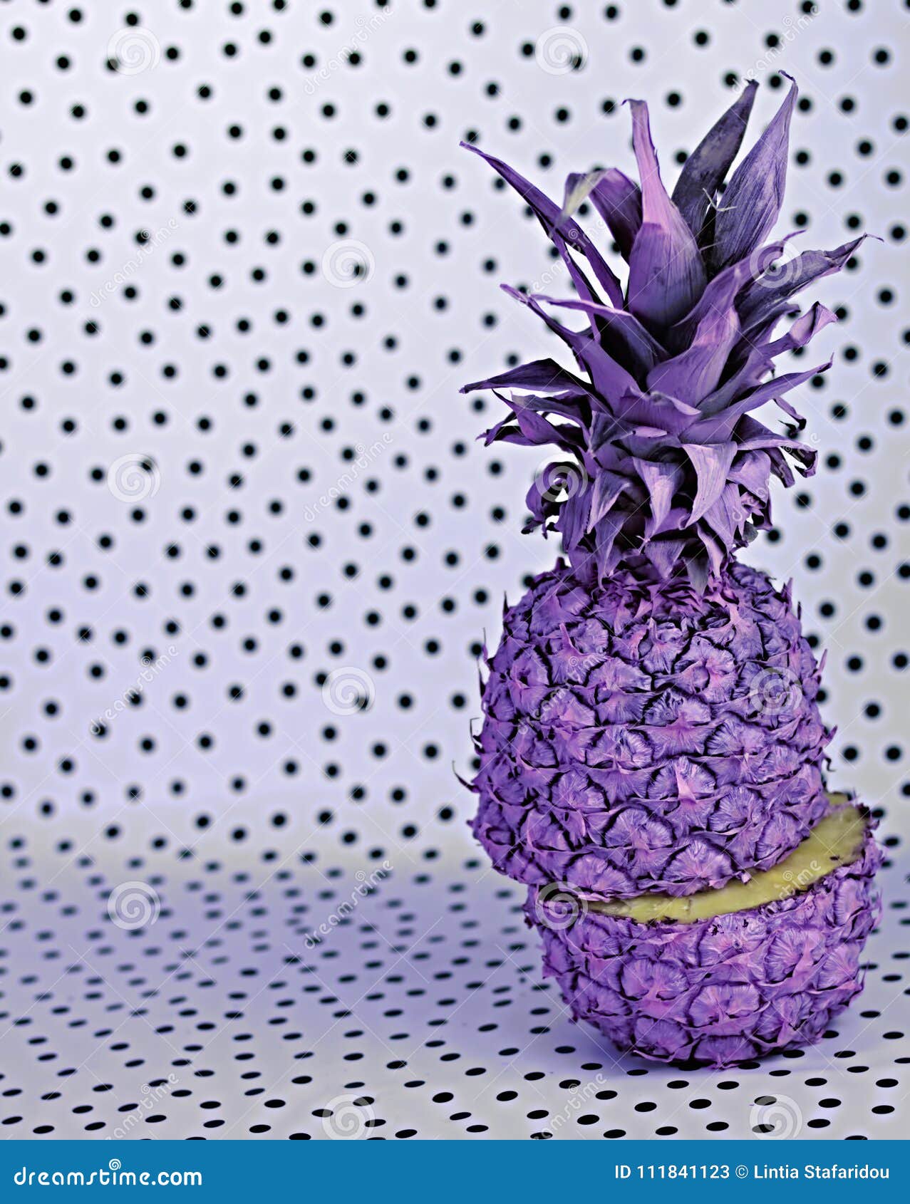 One Colored Pineapple on Black and White Background Stock Image - Image ...