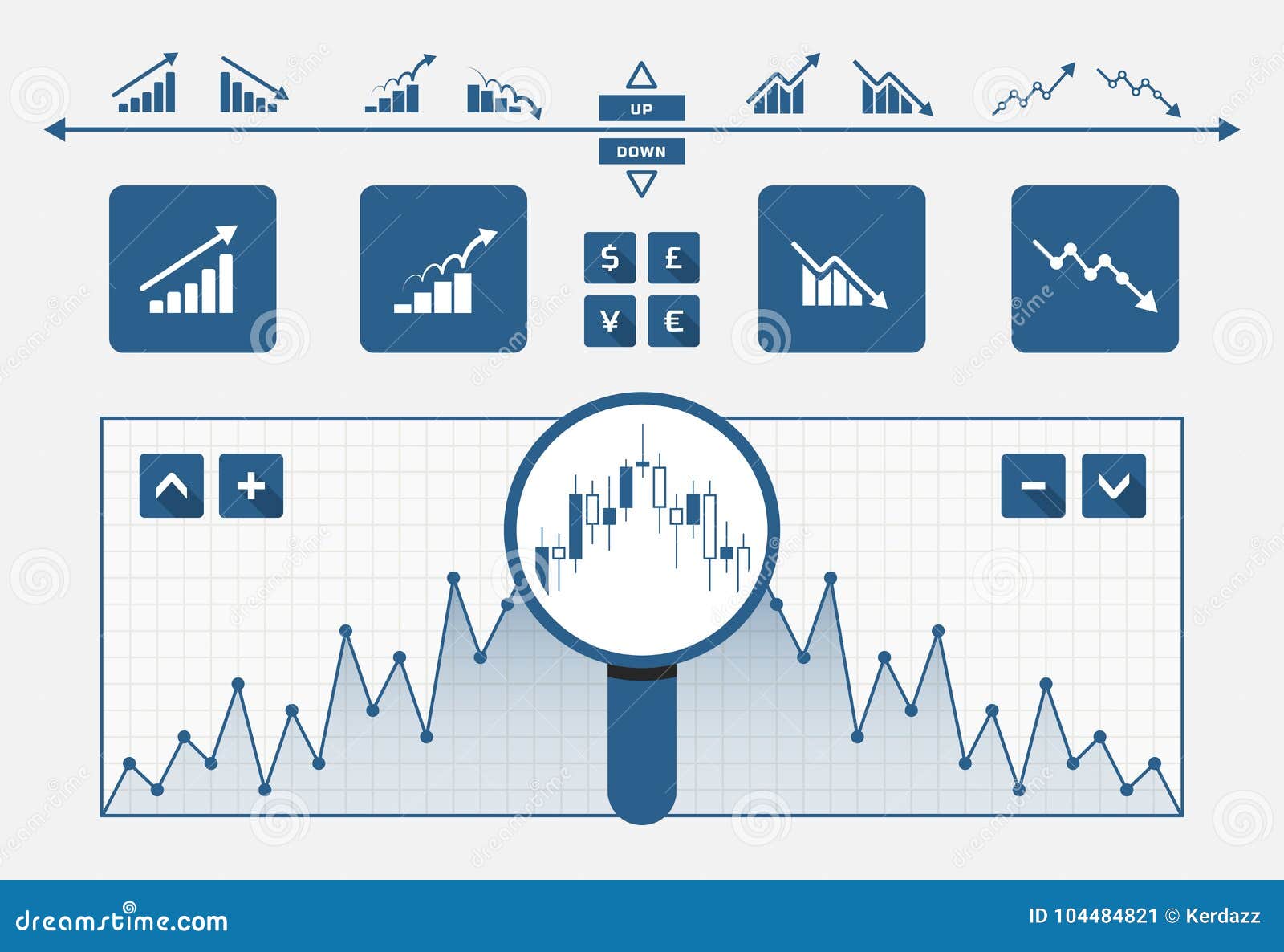 Up-down Going Trade Graph Animation In High Quality Royalty-Free Stock ...