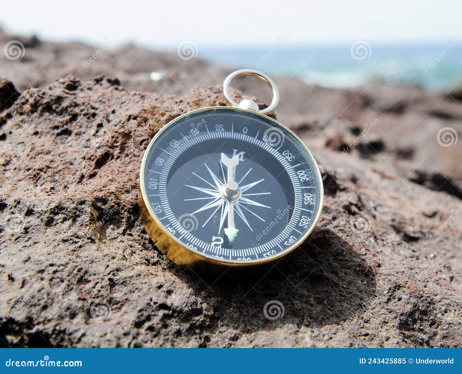 Compass and Ocean - Orientation Concept Stock Image - Image of magnetic ...