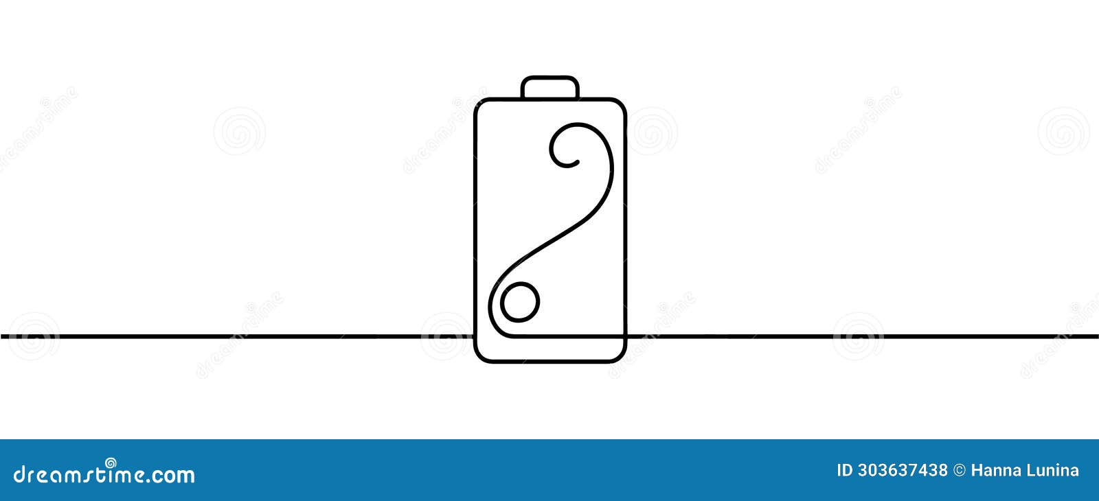 One Continuous Battery Charging Pattern. Electricity Symbol, Energy ...