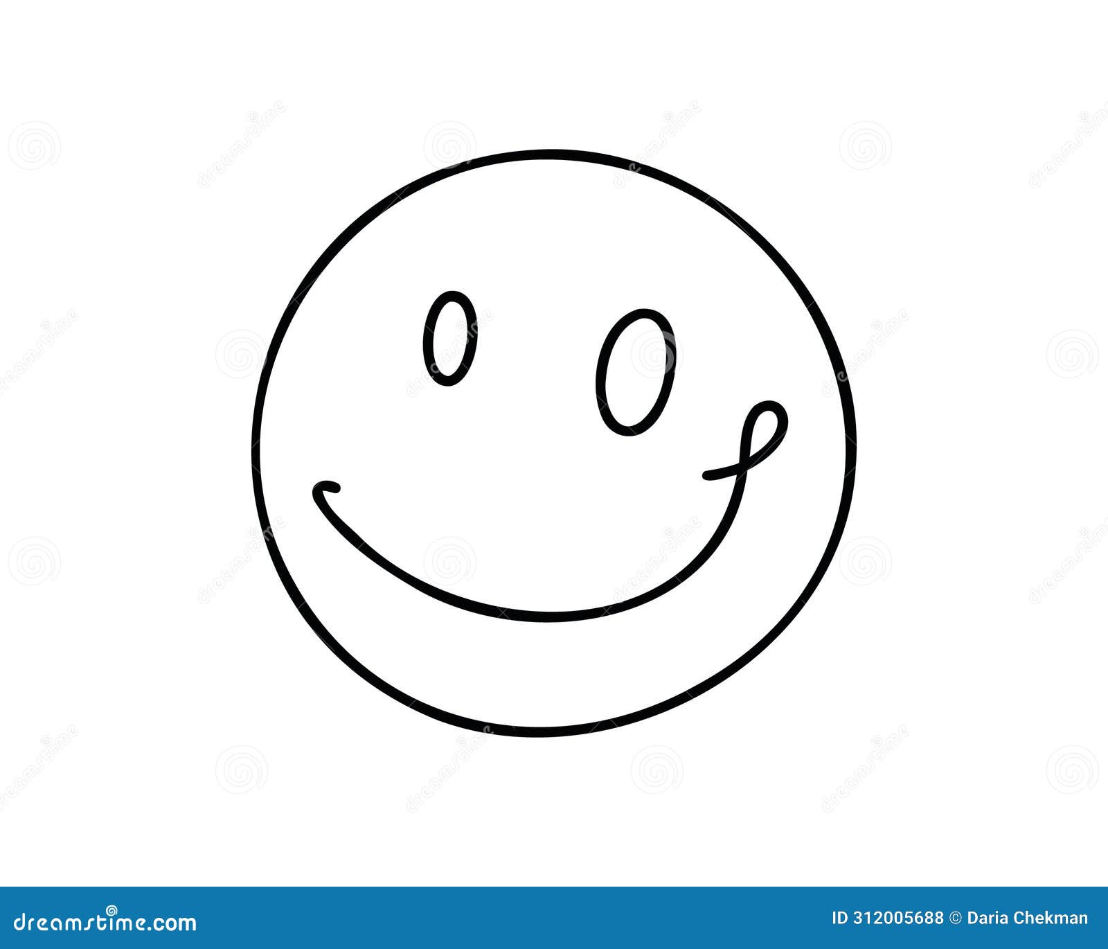 One Continuous Line Art Smiling Face Isolated Vector Illustration on ...